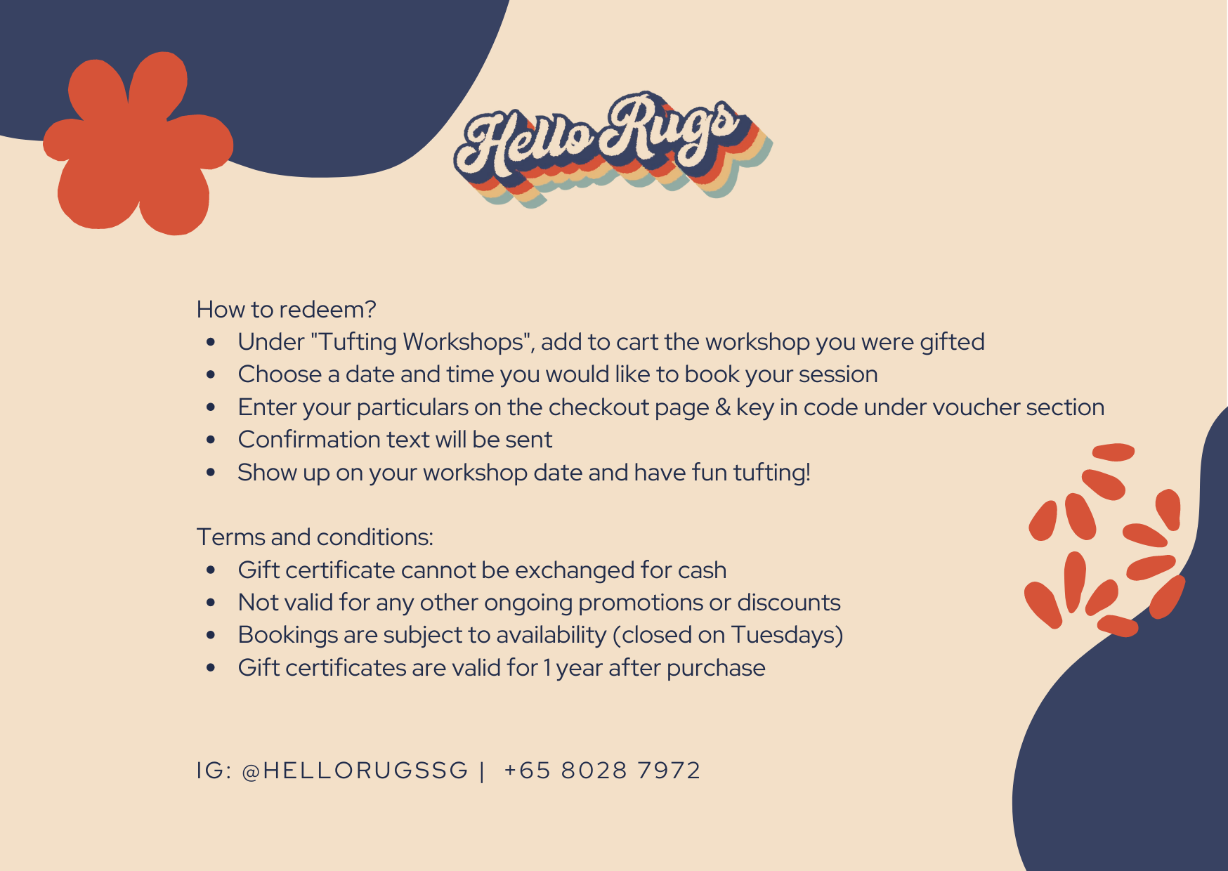 HelloRugsSG - Gift Voucher - Perfect gift for your loved ones